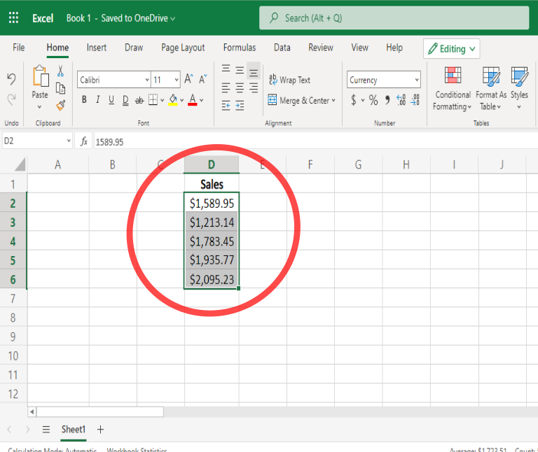 Apply An Accounting Number Format In Excel Using 2 Methods 