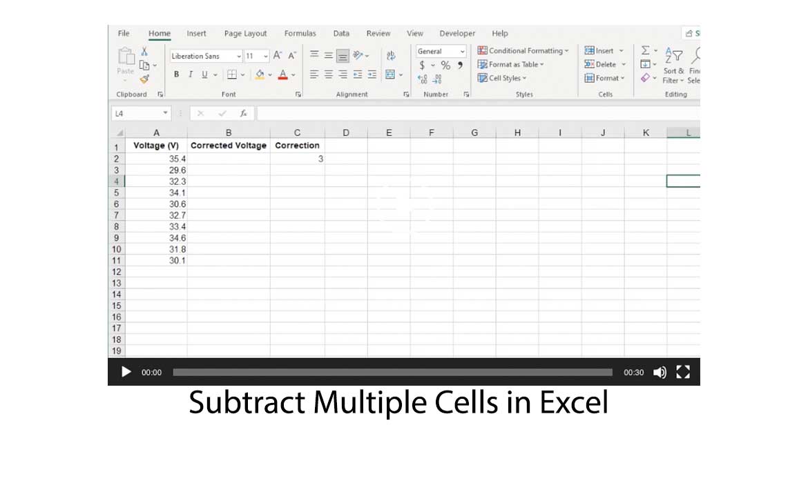 Subtract Multiple Cells In Excel Computing